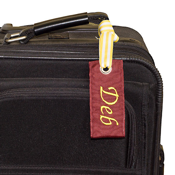 Personalized Maroon Luggage & Bag Tag From YourBagTag